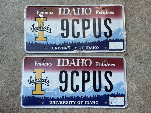 Idaho License Plates U of I UNIVERSITY of Idaho Famous Potatoes Expired ...
