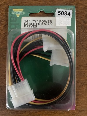 14" Y POWER CABLE FOR 5.25" DRIVES | CABLES UNLIMITED RETAIL PACKAGING ...