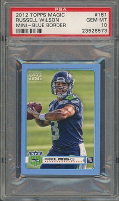 2012 Topps Magic #181 Russell Wilson Mini-Blue Border ROOKIE PSA 10 | eBay