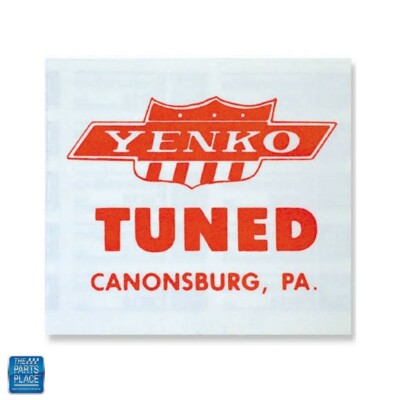 Chevelle Yenko Tuned Window Decal DC0421 EA | DC2256V | The Parts Place Inc