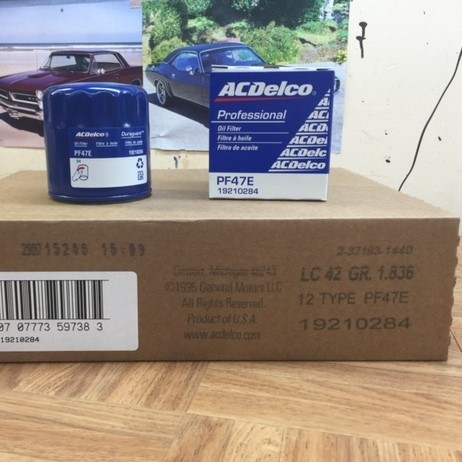 GM ACDelco PF47 Engine Oil Filter Case 12 PF47F PF47E 19210336 25010792 ...