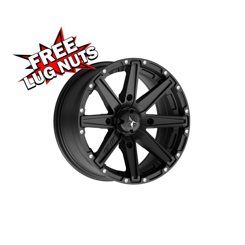 14 inch 14x7 MSA Offroad M33 CLUTCH SATIN BLACK wheels rims 4x5.39 ...