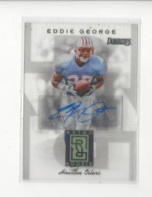 2021 Clearly Donruss Clearly Retro Rated Rookie Eddie George AUTOGRAPH ...