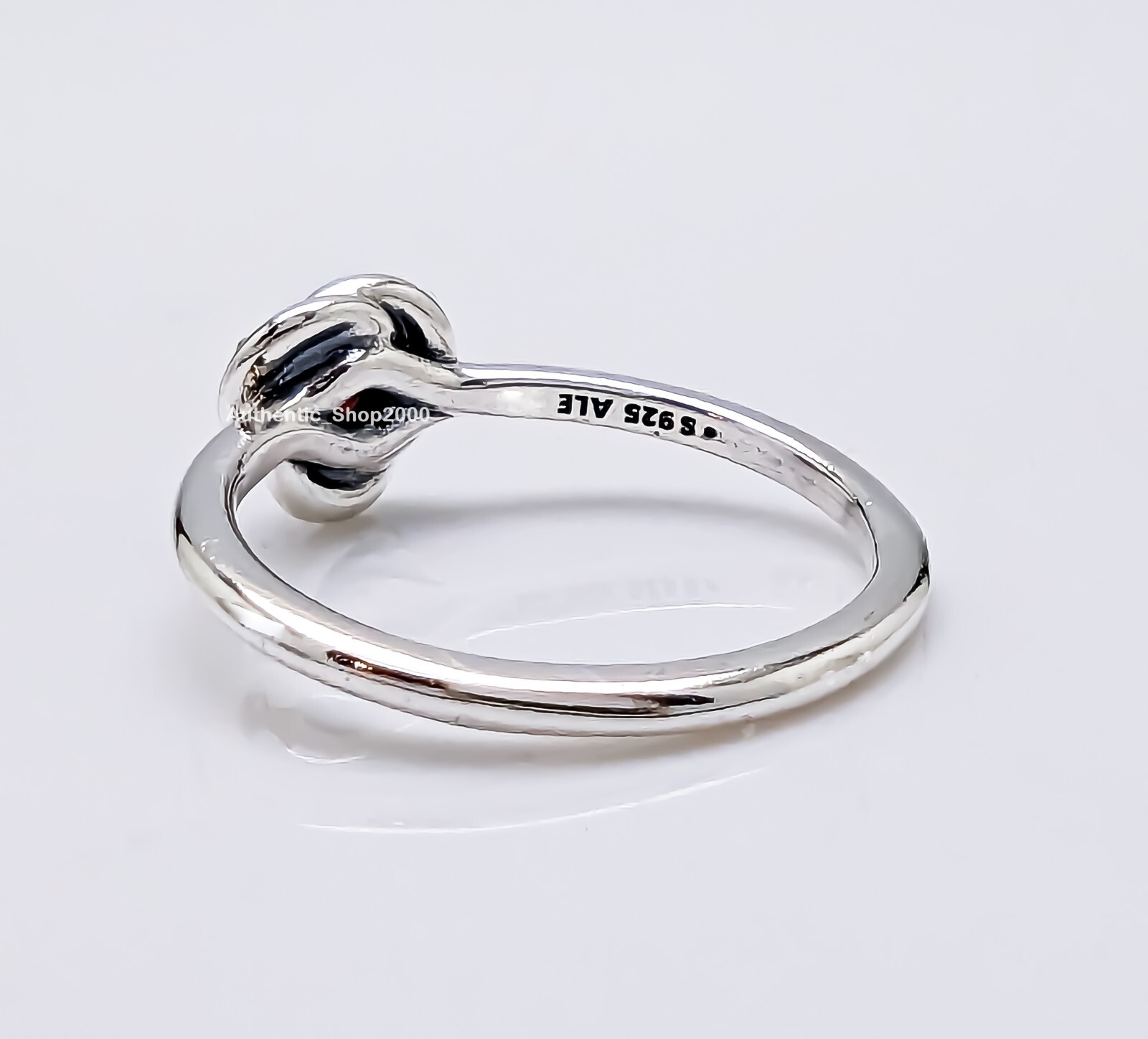 New 100% Authentic PANDORA 925 January Red Eternity Circle Ring ...