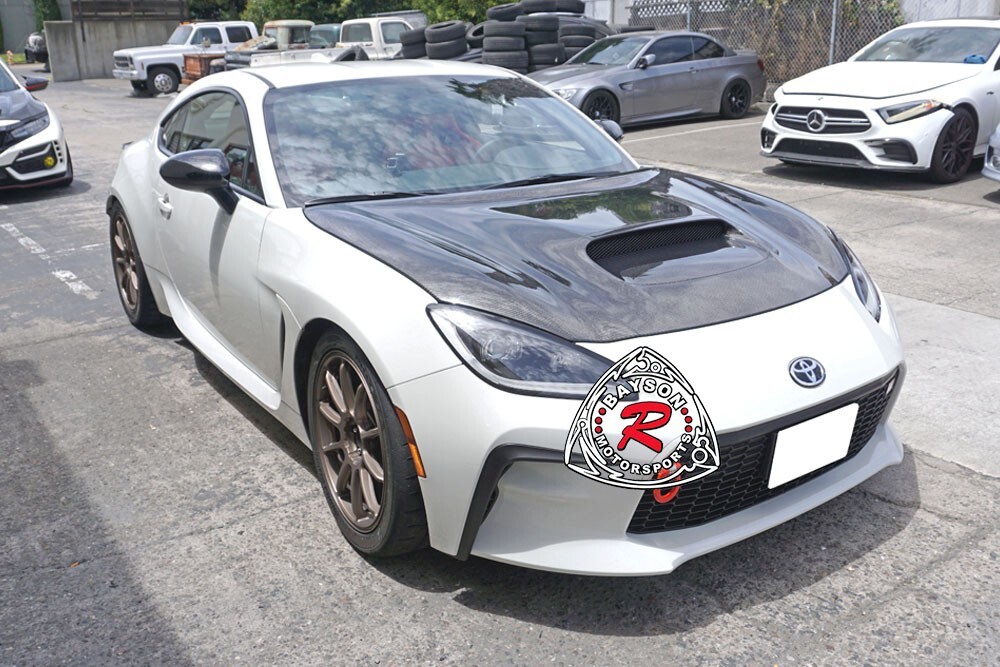 Fits 22-25 Subaru BRZ / Toyota GR86 ST-Style Bonnet Hood (Carbon Fiber ...
