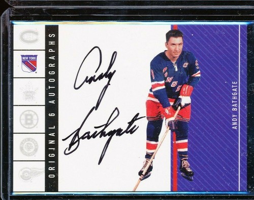 2003-04 PARKHURST ORIGINAL 6 ANDY BATHGATE AUTO /80 AUTOGRAPH HOF NY ...