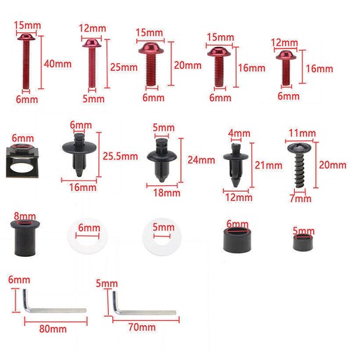 For Honda Motorcycle Sportbike Fairing Body Kit Bolts Fastener Clips ...