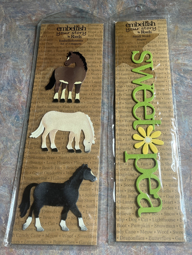 EMBELLISH YOUR STORY Magnets BY ROEDA - Lot of 2 pkg - Sweet Pea ...