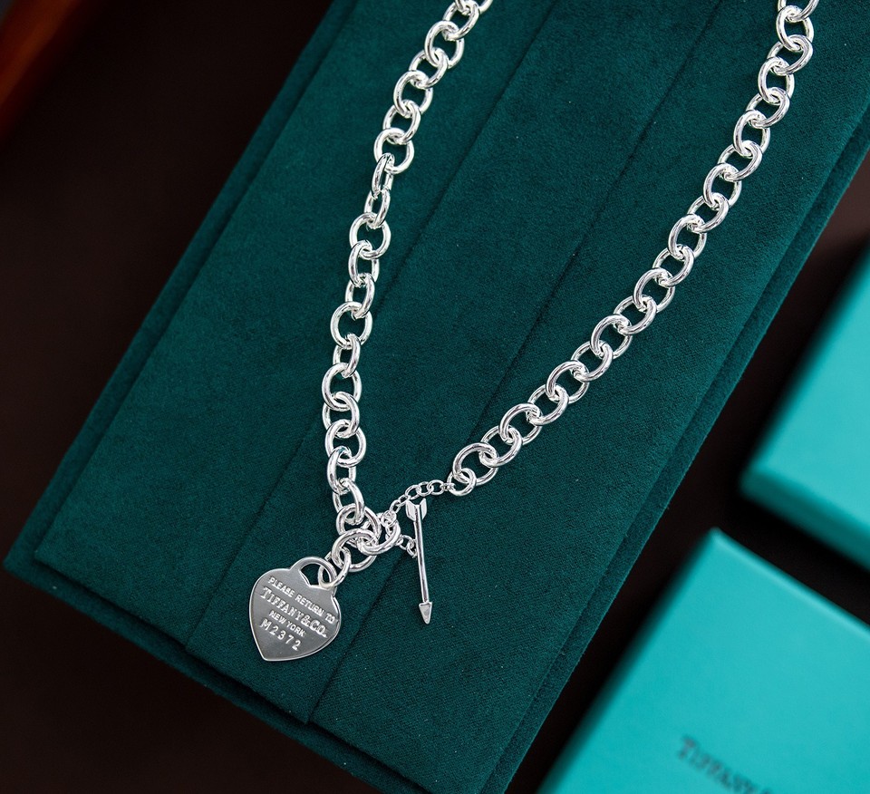 Return to Tiffany Heart Tag Necklace in Silver | eBay