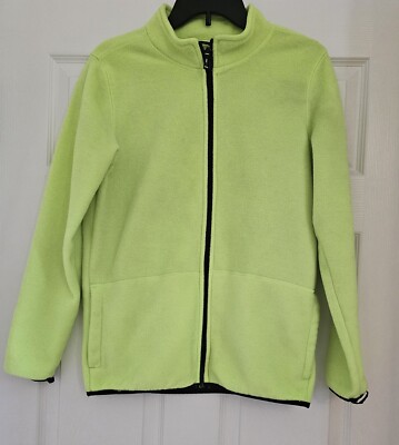CHILDREN PLACE BOY'S / GIRLS NEON GREEN ZIP UP FLEECE JACKET SIZES XXL ...