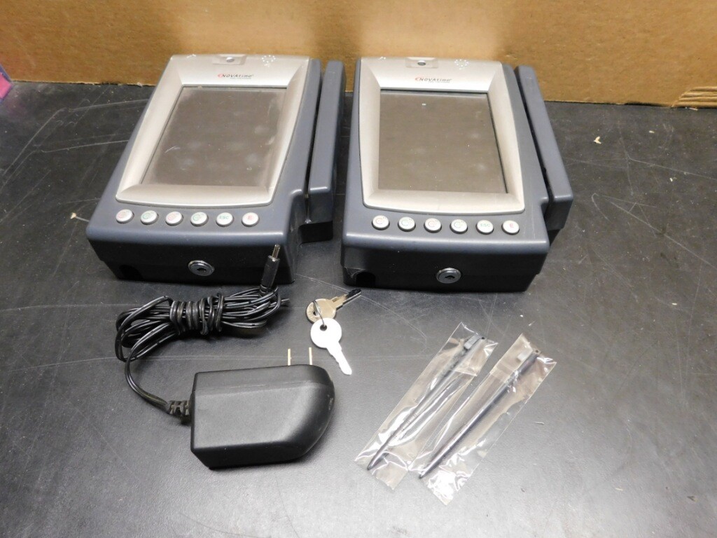 (2) NOVATime NT6500-BC Card Reader Time Clock -- Lot of 2 | eBay