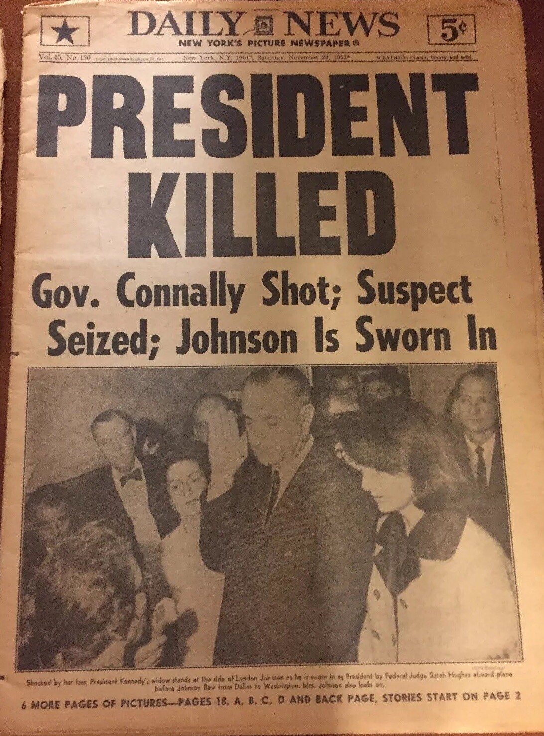 Complete NY Daily News - November 23, 1963 - JFK Killed & LI Press Nov ...
