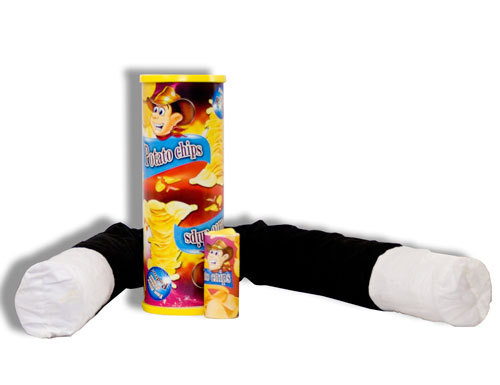 CHIPS INFLATION Cloth Spring Wand Potato Can Magician Magic Trick Clown ...