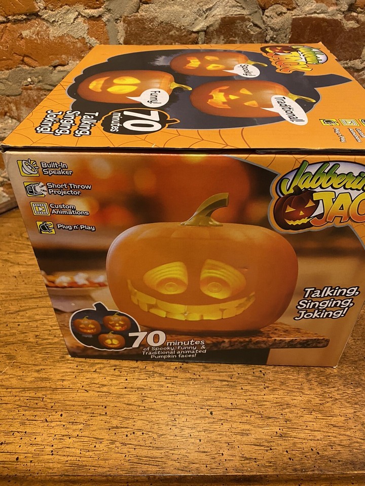 Mindscope Jabberin Jack Talking Animated Pumpkin with Built in ...