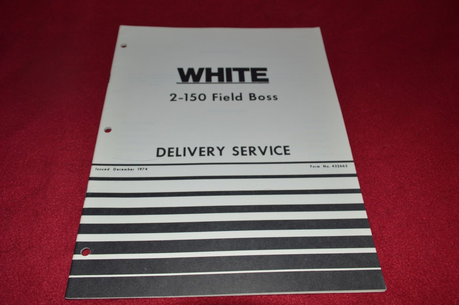 White 2-150 Tractor Delivery Service Manual YABE15 | eBay