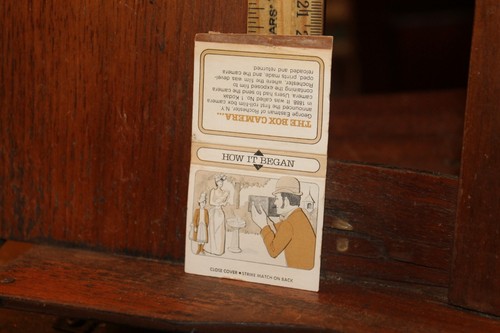 Vintage Matchbook How it began The Box Camera | eBay