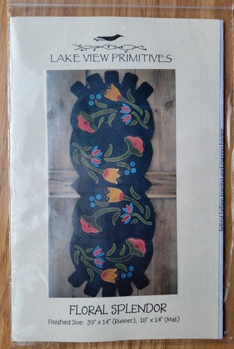 Pattern Lake View Primitives FLORAL SPLENDOR Table Runner New UNCUT 39 ...