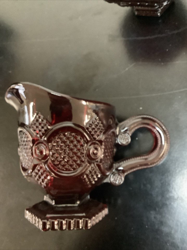 13 Piece Avon 1876 Cape Cod Ruby Red Glass Charisma Cologne Houseware ...