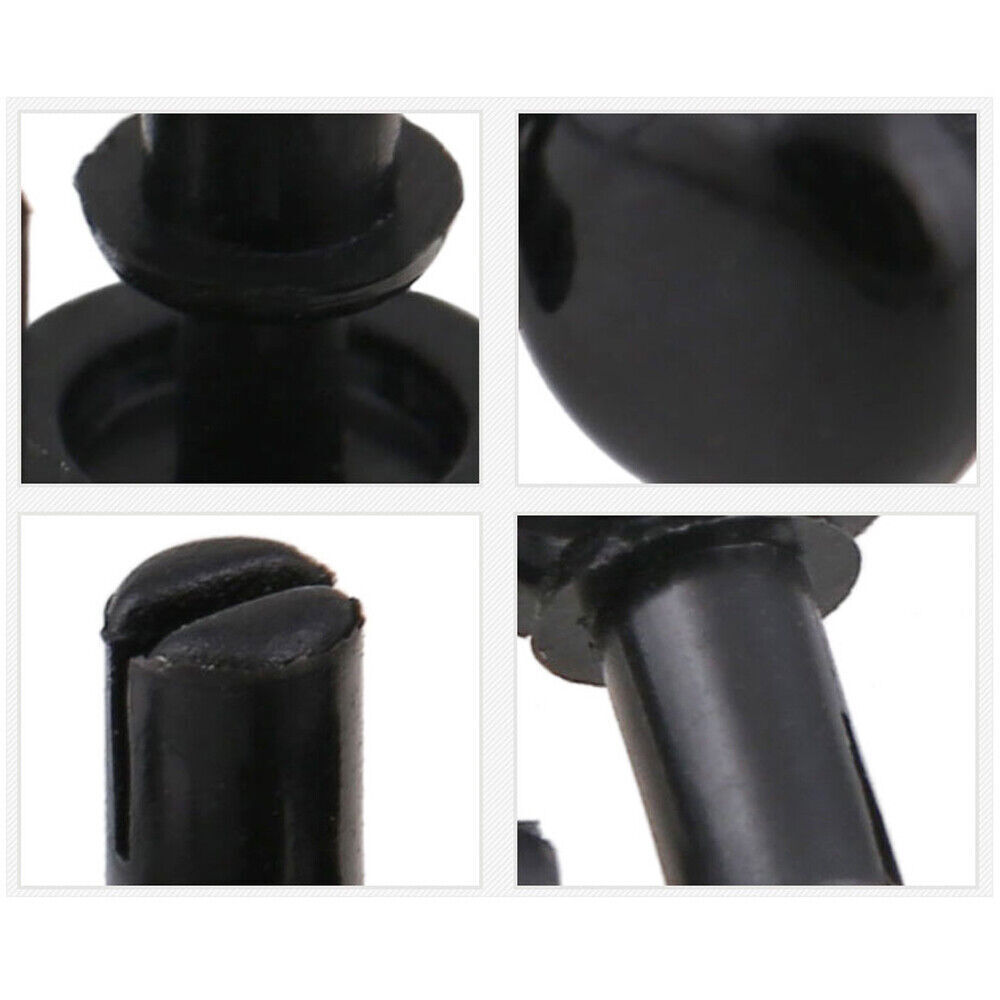 Black Plain Nylon Rivets Plastic Snap Rivet fit for Hole Dia 2mm 3mm ...