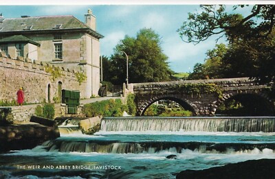 Old Postcard - The Weir and Abbey Bridge, Tavistock - Unposted 1146 ...