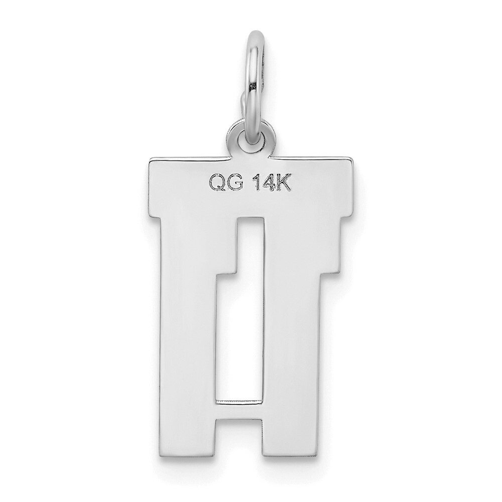 14K White Gold Small Satin Number 11 Charm | eBay