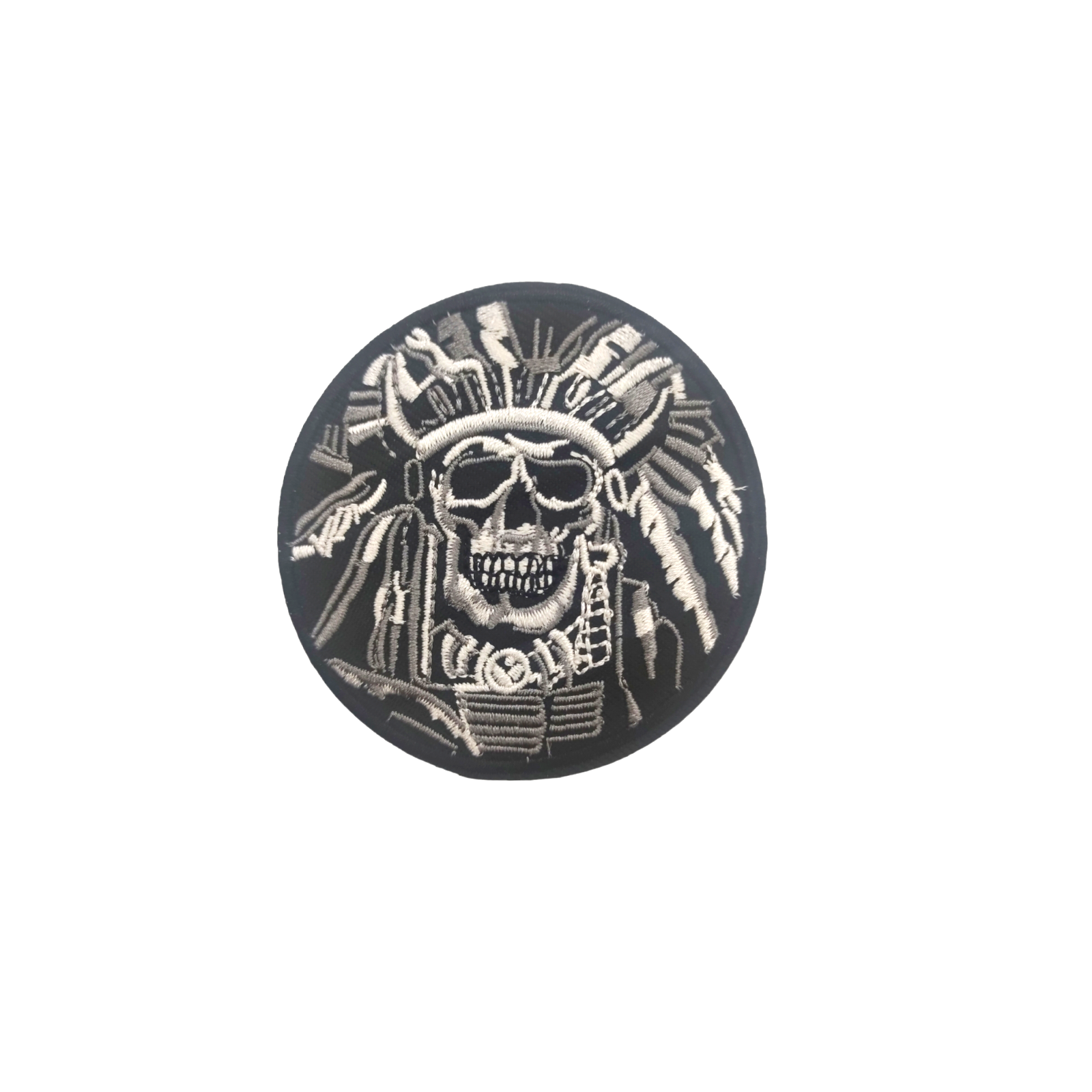 Indian Skull Patch Motor MC skull Thermoadhesive Heat Iron on Biker MC ...