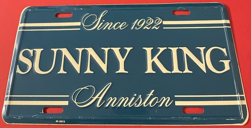 Since 1922 Sunny King Ford Dealer Booster License Plate Anniston ...