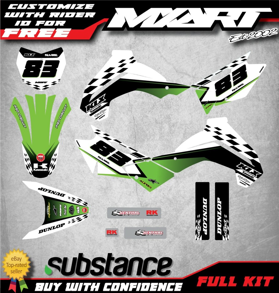 Kawasaki KLX 140 graphics 2008 - 2018 LOOP STYLE decals stickers ...