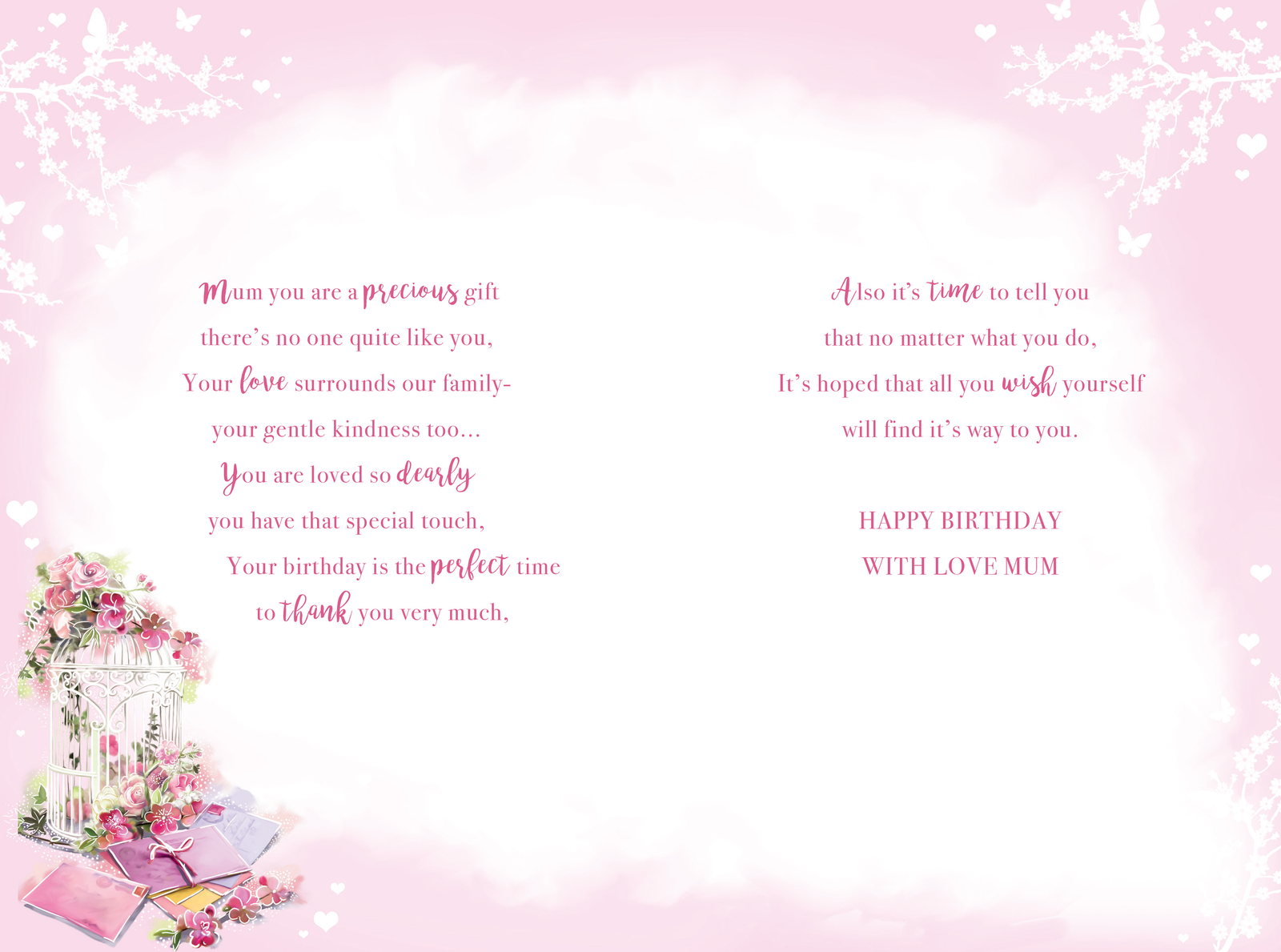 Mum 90th Birthday Card 90 Today Flowers Happy Lovely Verse | eBay