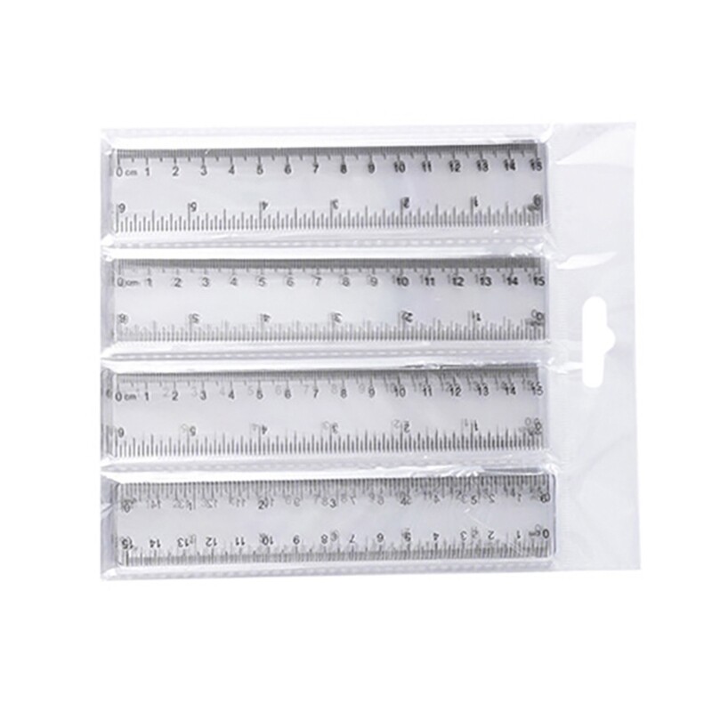 4Pcs Measuring Ruler Tool with Inches Centimeters for Home Office ...