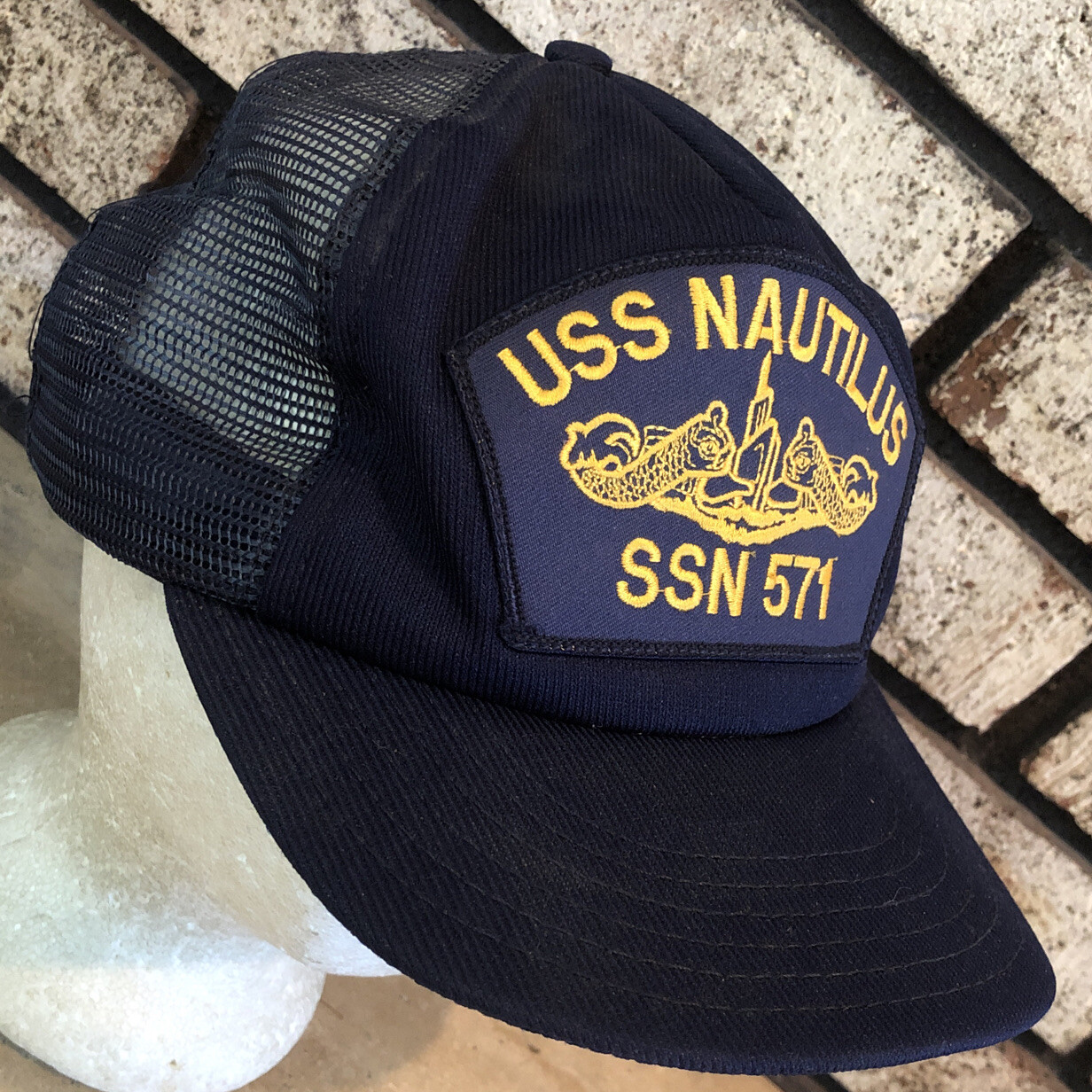 USS Nautilus SSN 571 Mesh Foam Embroidered Patch SnapBack Hat Cap vtg ...