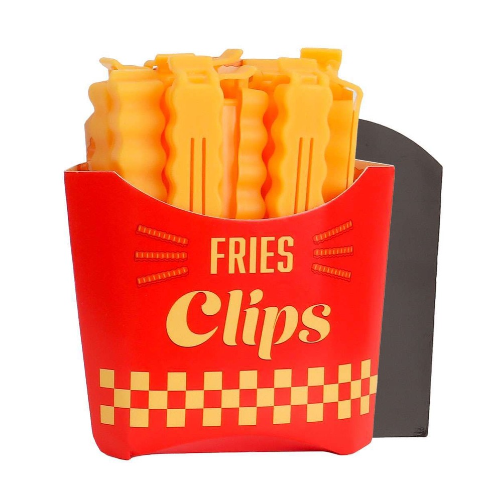 12pcs Fridge Magnetic Food Bag Clips French Fries Shaped Sealing Clips ...