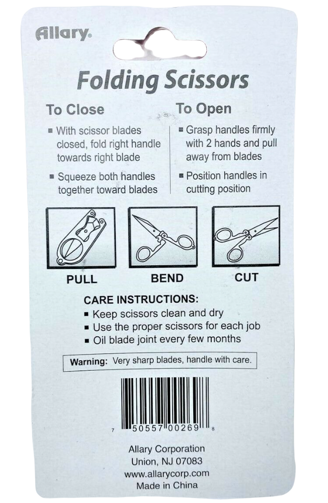 LOT OF 2 Allary 3 1/4 Inch Folding Scissors | eBay