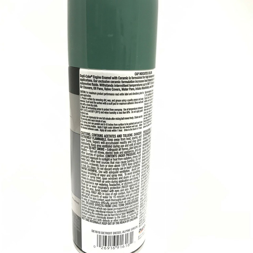 Duplicolor DE1618 Engine Enamel Paint w/ Ceramic, DETROIT DIESEL ALPINE ...
