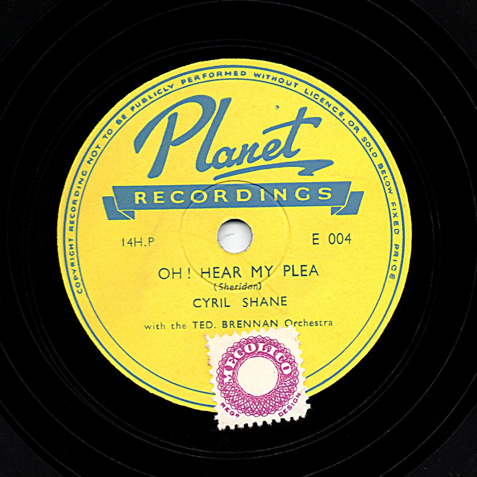 VERY RARE CYRIL SHANE 78 LOVE ME / OH! HEAR MY PLEA UK PLANET E1004 E ...