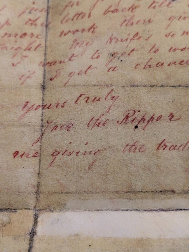 Jack the Ripper Memorabilia Letters Signed White Chapel Serial Killer ...