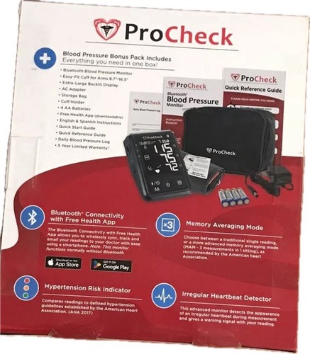 ProCheck Bluetooth® Blood Pressure Monitor, with Bonus Pack Brand OPEN BOX | eBay