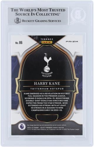 Harry Kane Tottenham Hotspur F.C. Signed 2022-23 Panini Select EPL #86 ...