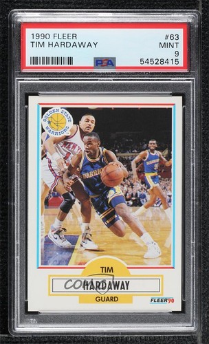1990-91 Fleer Tim Hardaway #63 PSA 9 MINT Rookie RC HOF | eBay