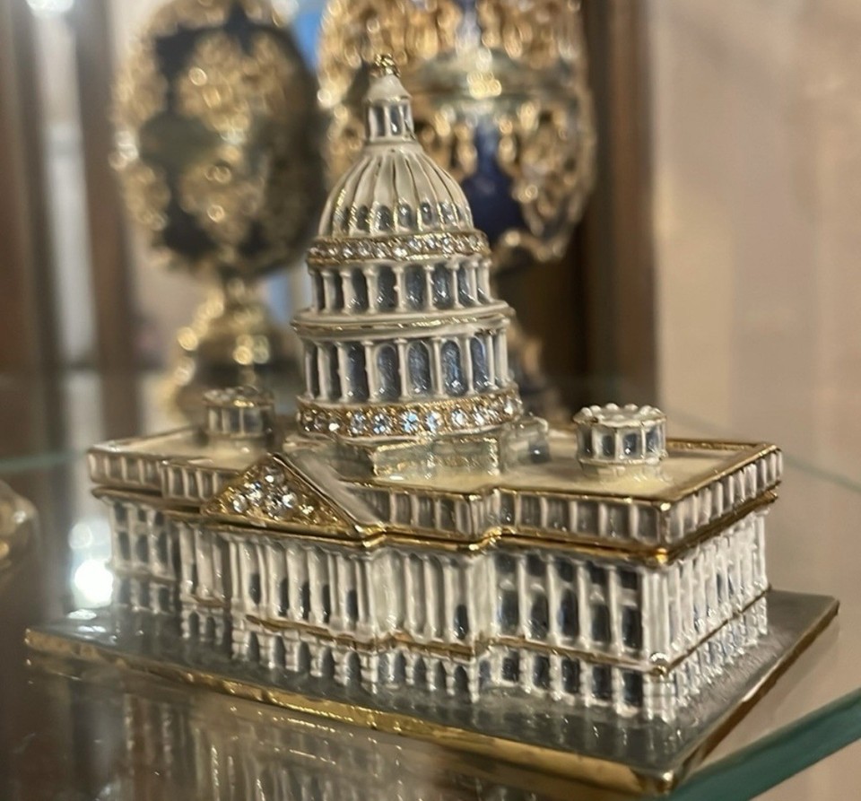 Kubla Crafts Enameled Austrian Crystal Capital Building With Rotunda ...