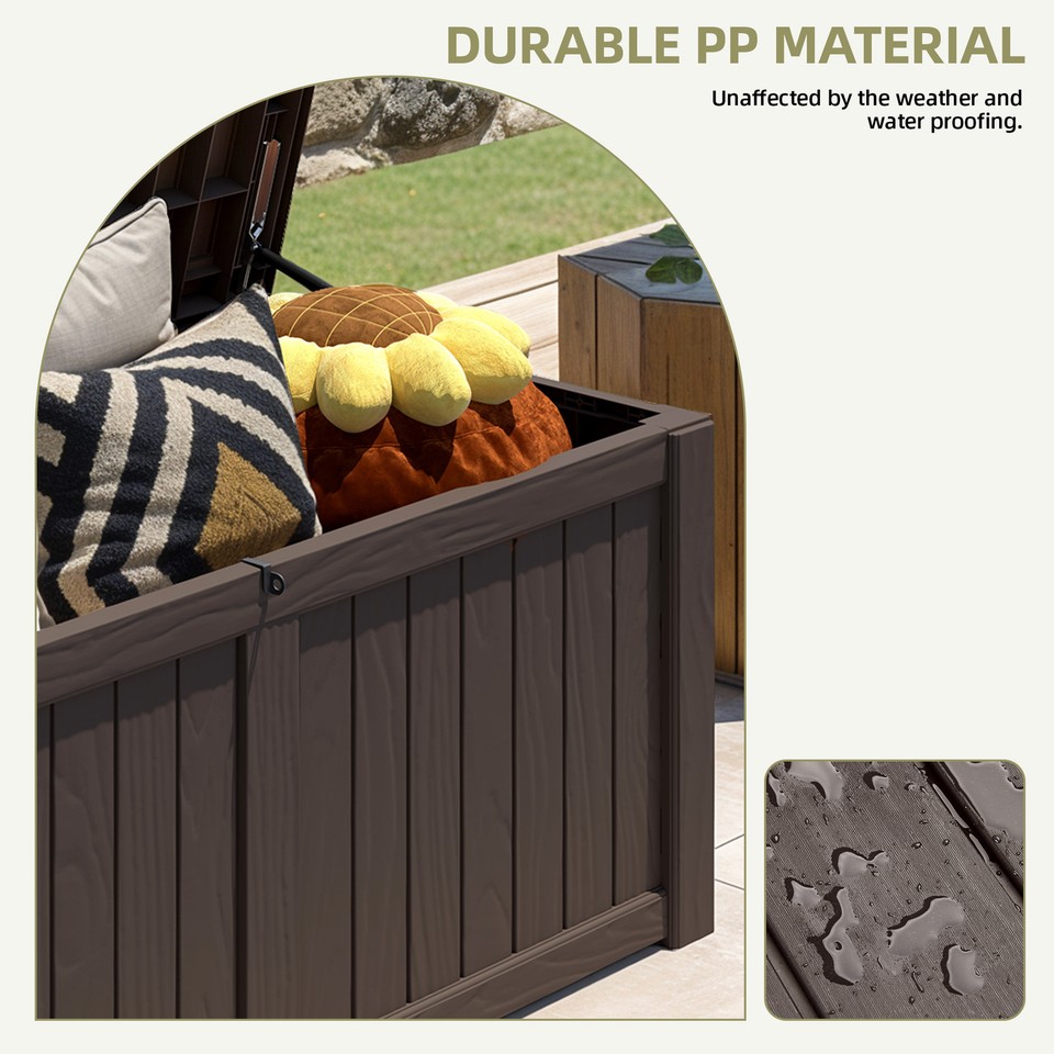 Large Resin Storage Box 120 Gal Outdoor Deck Chest with Lock ...