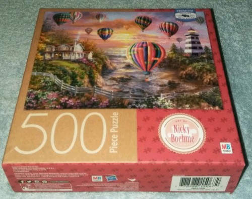 jigsaw puzzle 500 pc Nicky Boehme Balloons Over Cottage Cove | eBay