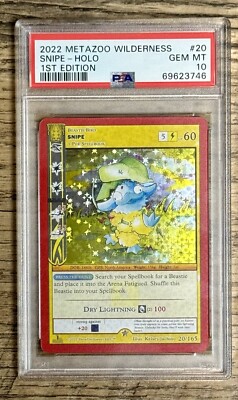 MetaZoo Wilderness 1st Edition SNIPE #20/165 Full Holo Card PSA 10 | eBay