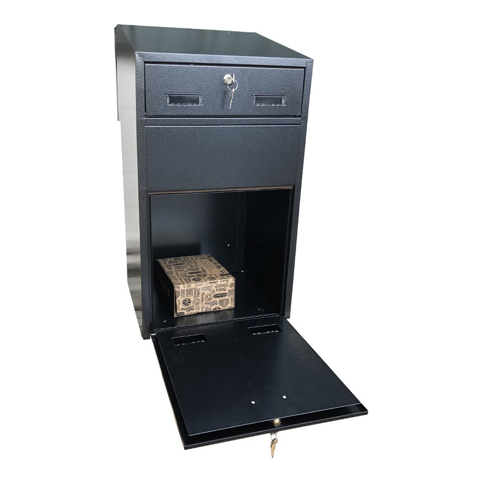 Parcel Box for Gates & Fences Rear Access Sigma Large Lockable RAL 7016 ...