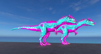 CC 7.5k 508m Allosaurus Pair Ark Survival Ascended PVE ASA Cotton Candy ...