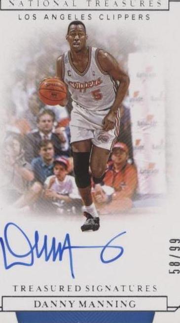 2019-20 Panini National Treasures - Treasured Signatures Danny Manning ...