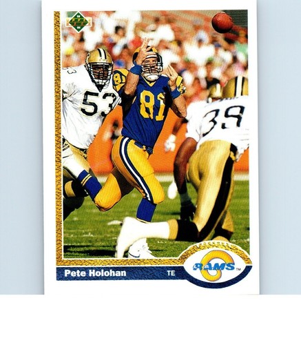 Pete Holohan 182 Rams 1991 Upper Deck NFL Football Trading Card | eBay