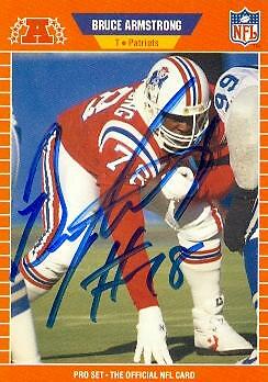 Bruce Armstrong autographed Football Card New England Patriots 1989 Pro ...