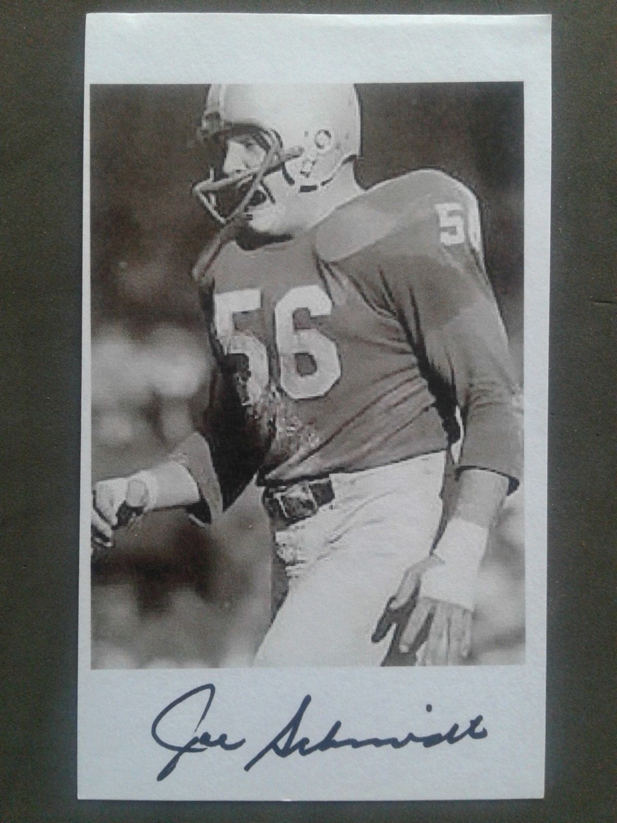 Joe Schmidt Detroit Lions HOF Autographed 3x5 Photo Copy | eBay