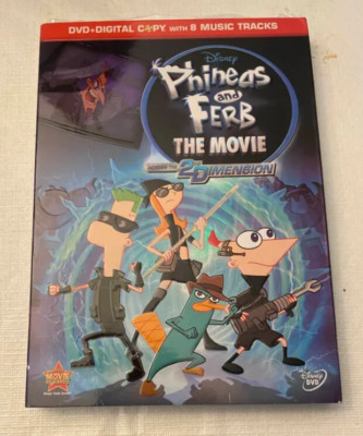 Phineas & Ferb The Movie Across the 2D Dimension DVD in Original Case ...